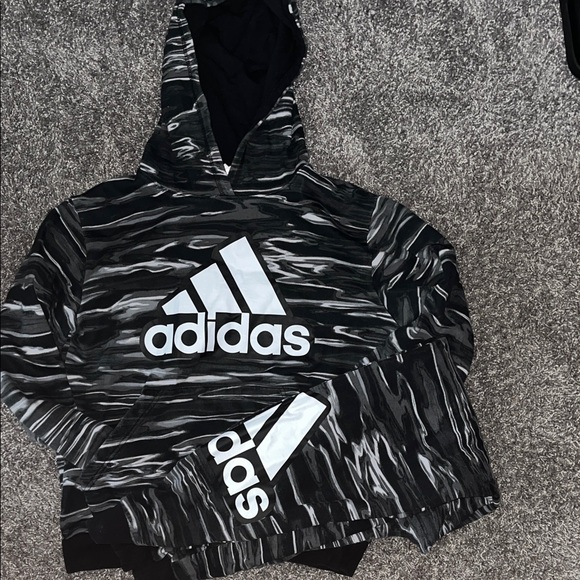 adidas | Matching Sets | Adidas Monochrome Pattern Hoodie | Poshmark